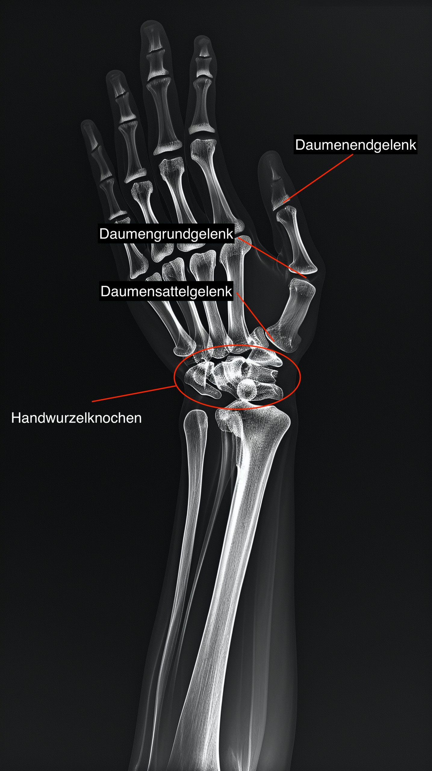 Rhizarthrose - PHYSIOZENTRUM - Arthrose des Daumensattelgelenks